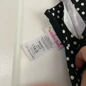 Ashley Ann | Dresses | Polka Dot Dress With Pink Ribbon | Poshmark